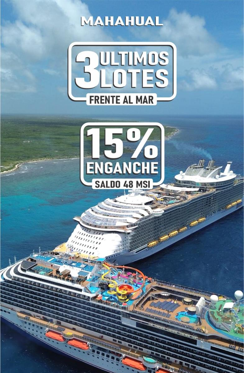 FOR SALE MAHAHUAL LAND, BEACHFRONT OF 1,200MTS2 - Quintana Roo, Othón P ...