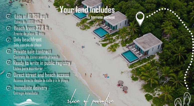 FOR SALE MAHAHUAL LAND, BEACHFRONT OF 1,200MTS2 - Quintana Roo, Othón P ...