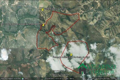 AREA IN SERRA DO CIPÓ - 35845000 Santana do Riacho - Plot of land for ...