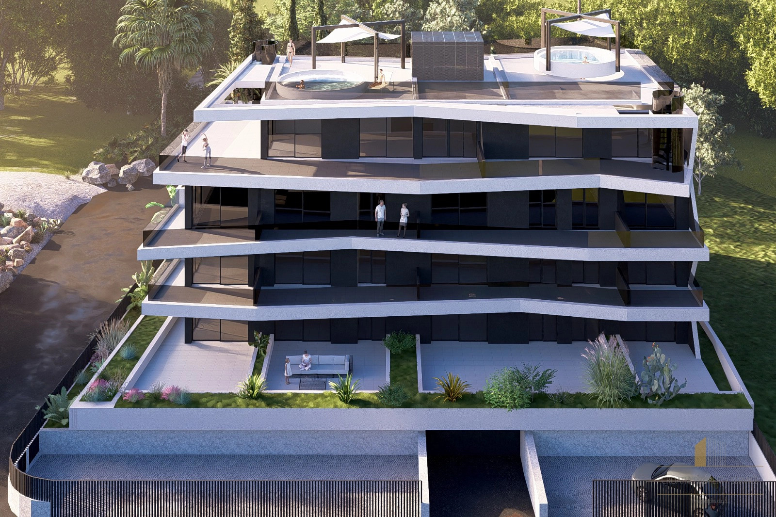 Luxury apartment in a modern new building 750 m from the beach in ...