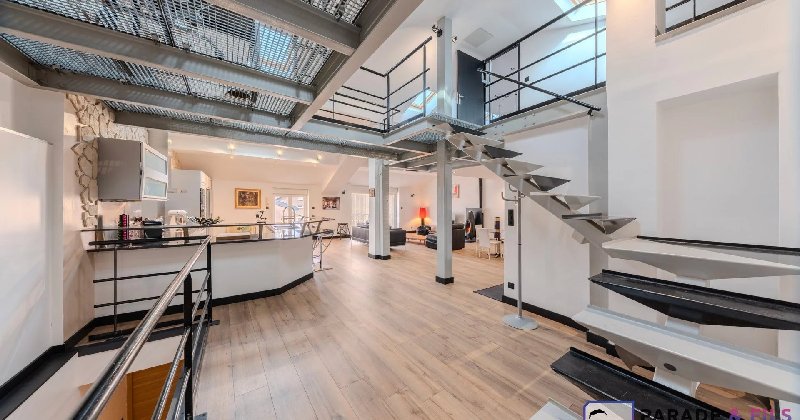 MAGNIFIQUE LOFT INDUSTRIEL DE 147 M2, GARAGE, 2 CHAMBRES, DPE C ...