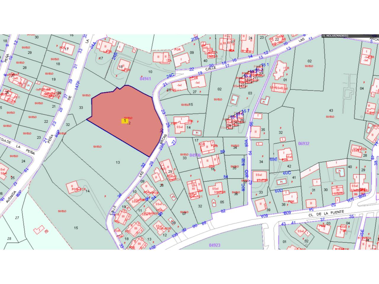 PARCELA URBANA ZONA PEÑA LA PALA EL MOLAR - Calle de las Arcas 30 ...
